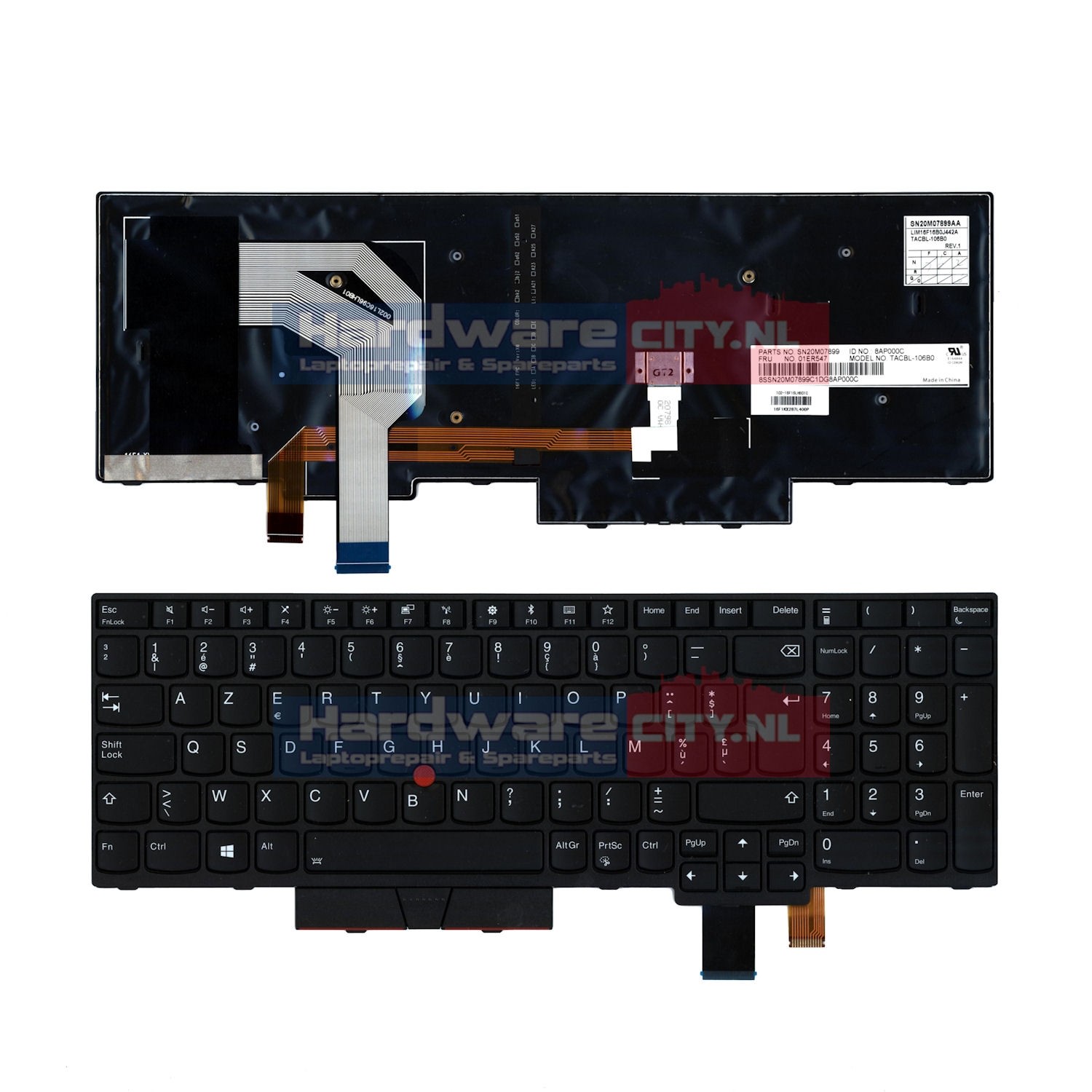 Lenovo ThinkPad T580 backlit keyboard (Belgisch Azerty) - Laptop ...