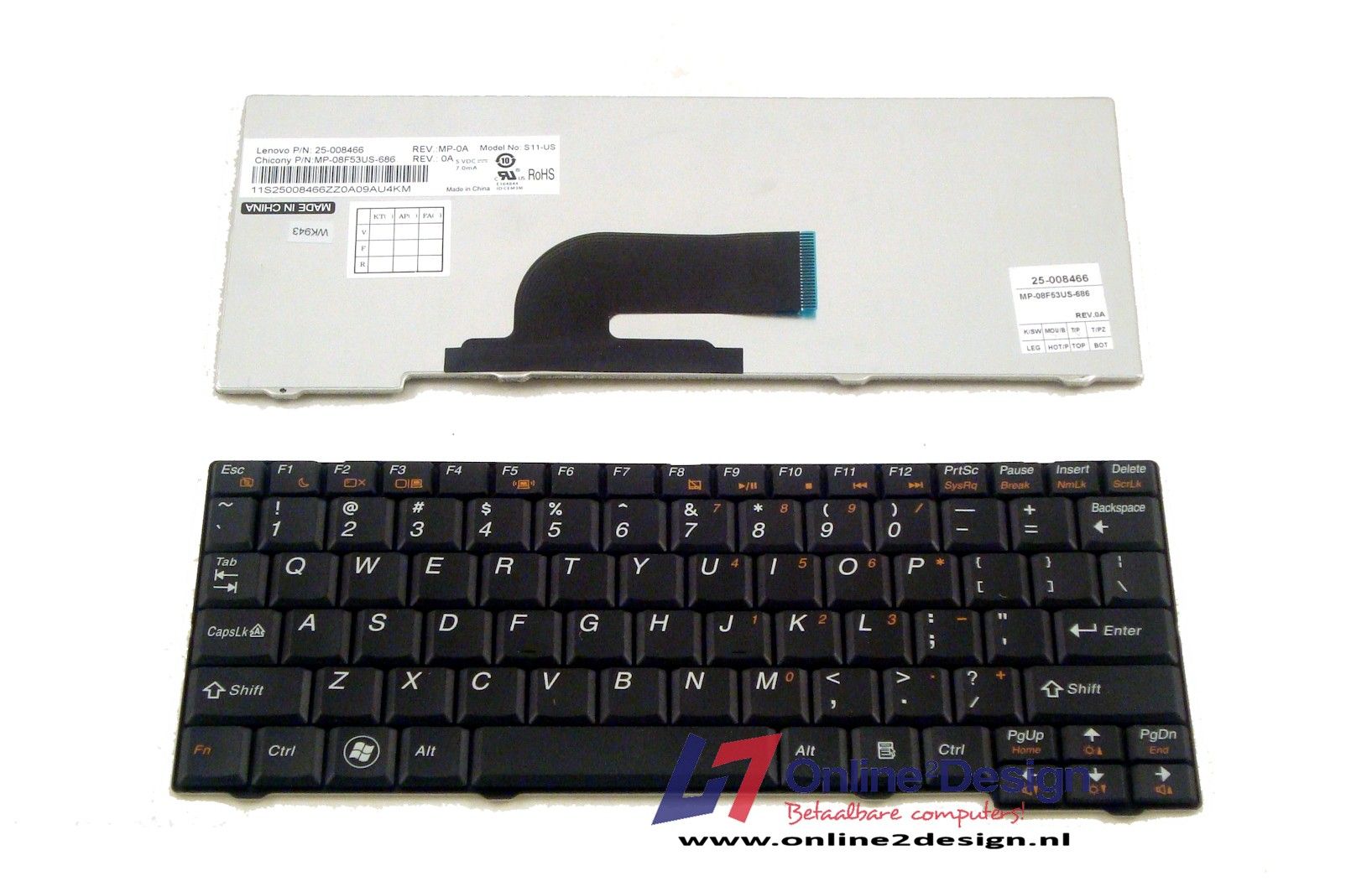 Lenovo IdeaPad S10-2 US keyboard - Laptop reparatie en onderdelen